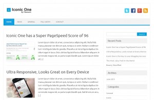 Iconic One - Fully Responsive WordPress Blog Theme